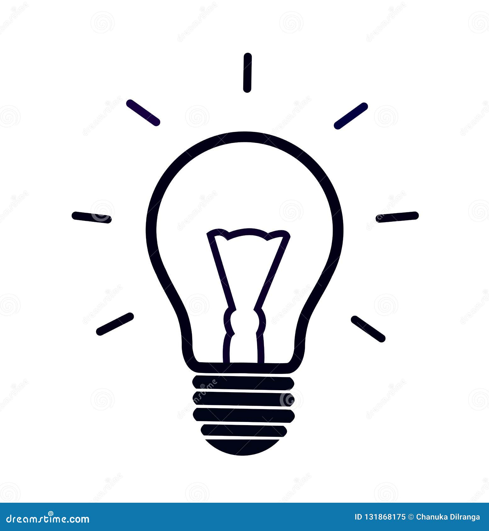 Simple Light Bulb Icon. Vector Illustration on White Back Ground Stock ... Simple Light Bulb Icon. Vector Illustration on White Back Ground Stock ...