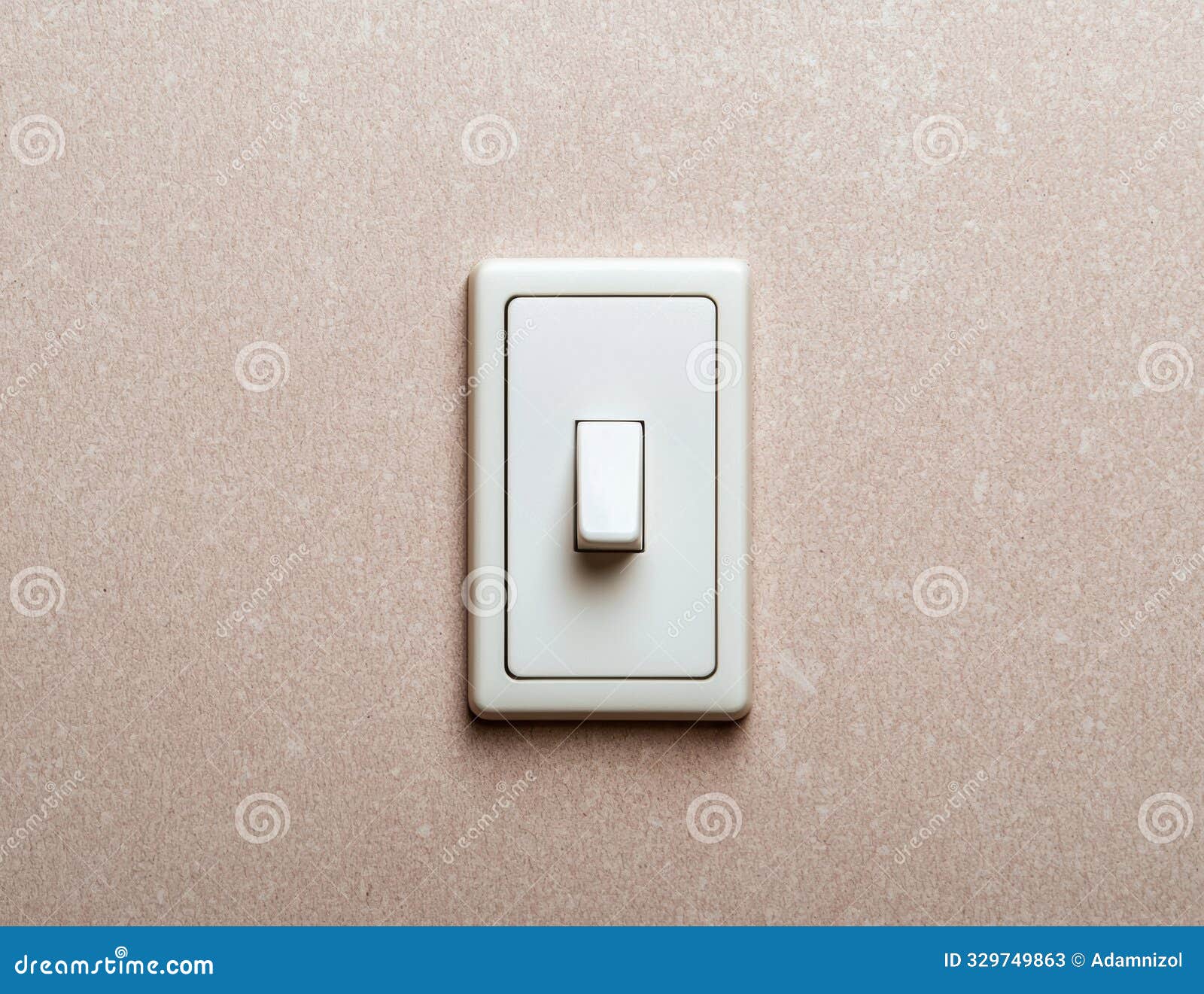 Simple Light Switch on Beige Wall Stock Illustration - Illustration of ...