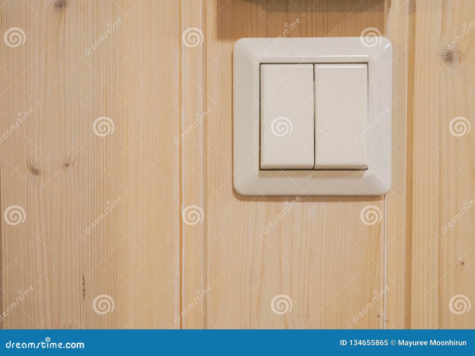 Simple Light Switch at the House Wall Stock Image - Image of home ...