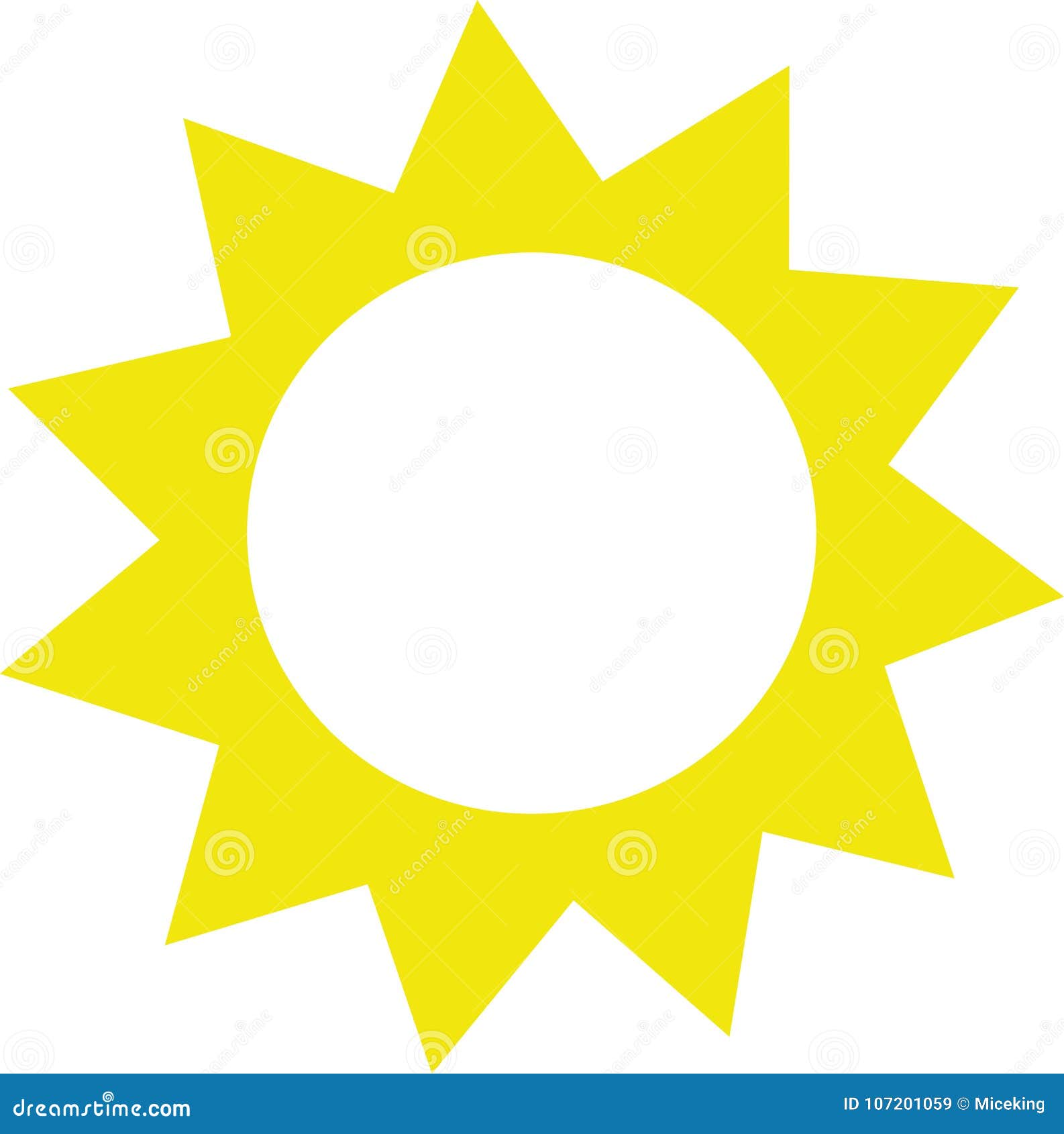 Simple Light Yellow Sun Icon Stock Vector - Illustration of light ...
