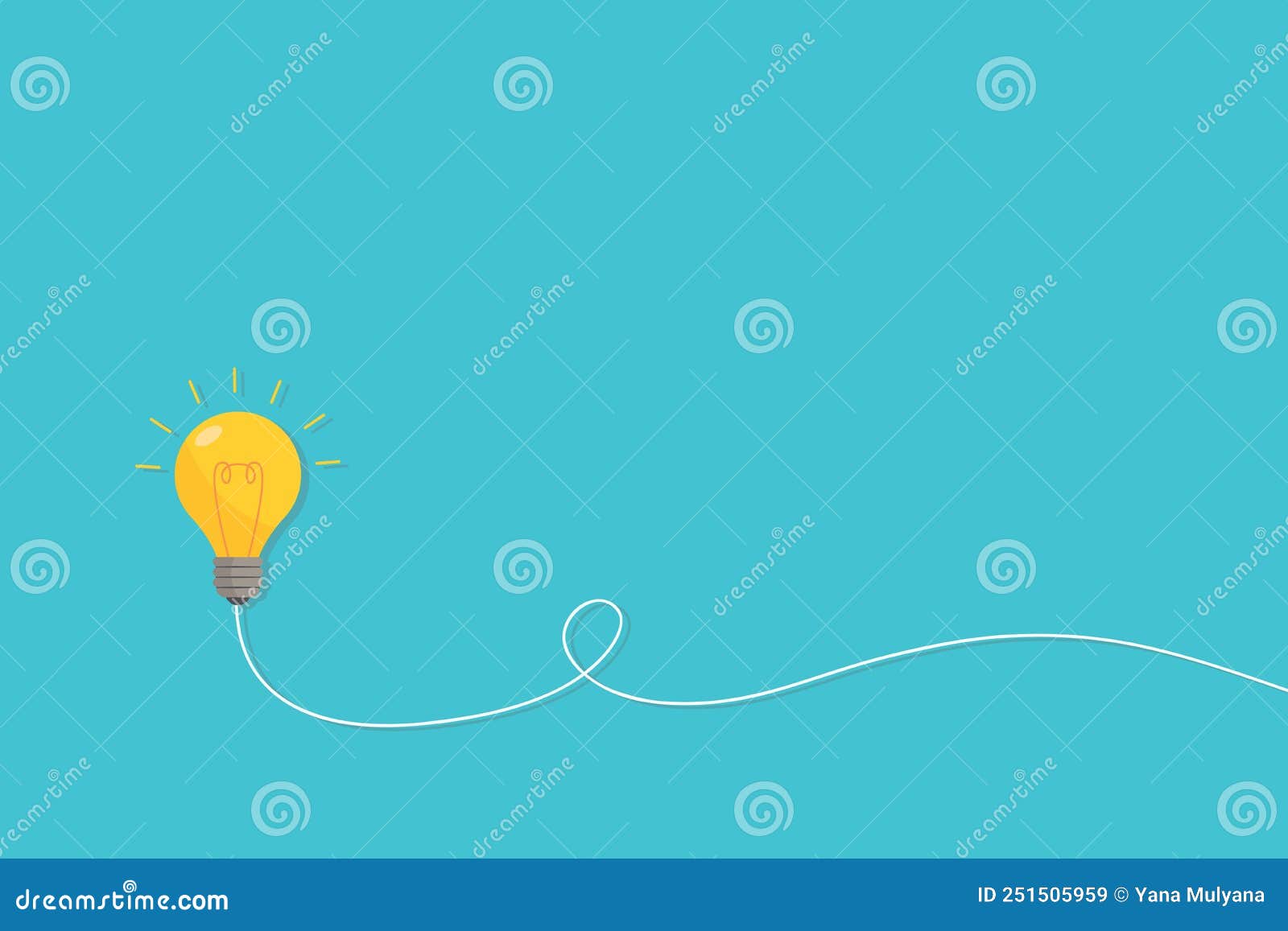 Simple Lightbulbs Vector on Blue for Background Stock Vector ...