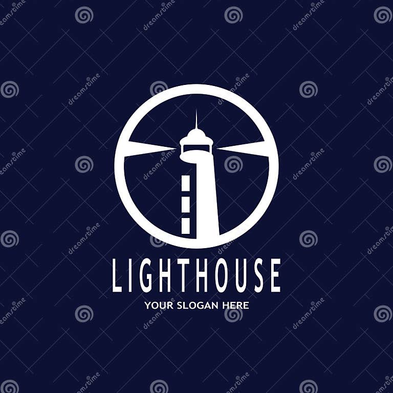 Simple Lighthouse Icon Sign Logo Stock Illustration - Illustration of ...