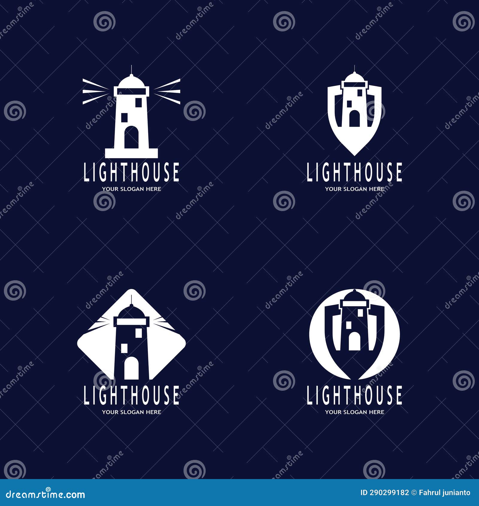 Simple Lighthouse Icon Sign Logo Stock Illustration - Illustration of ...