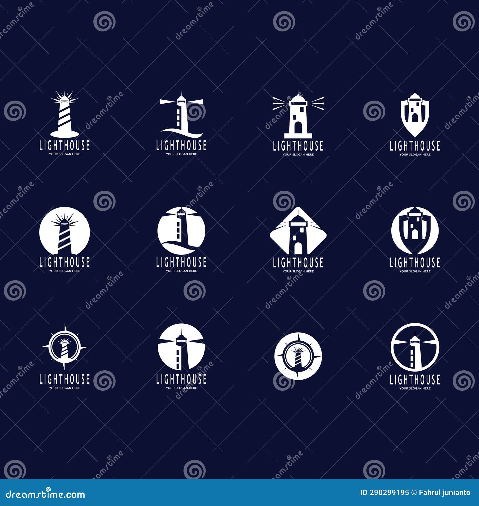 Simple Lighthouse Icon Sign Logo Stock Illustration - Illustration of ...