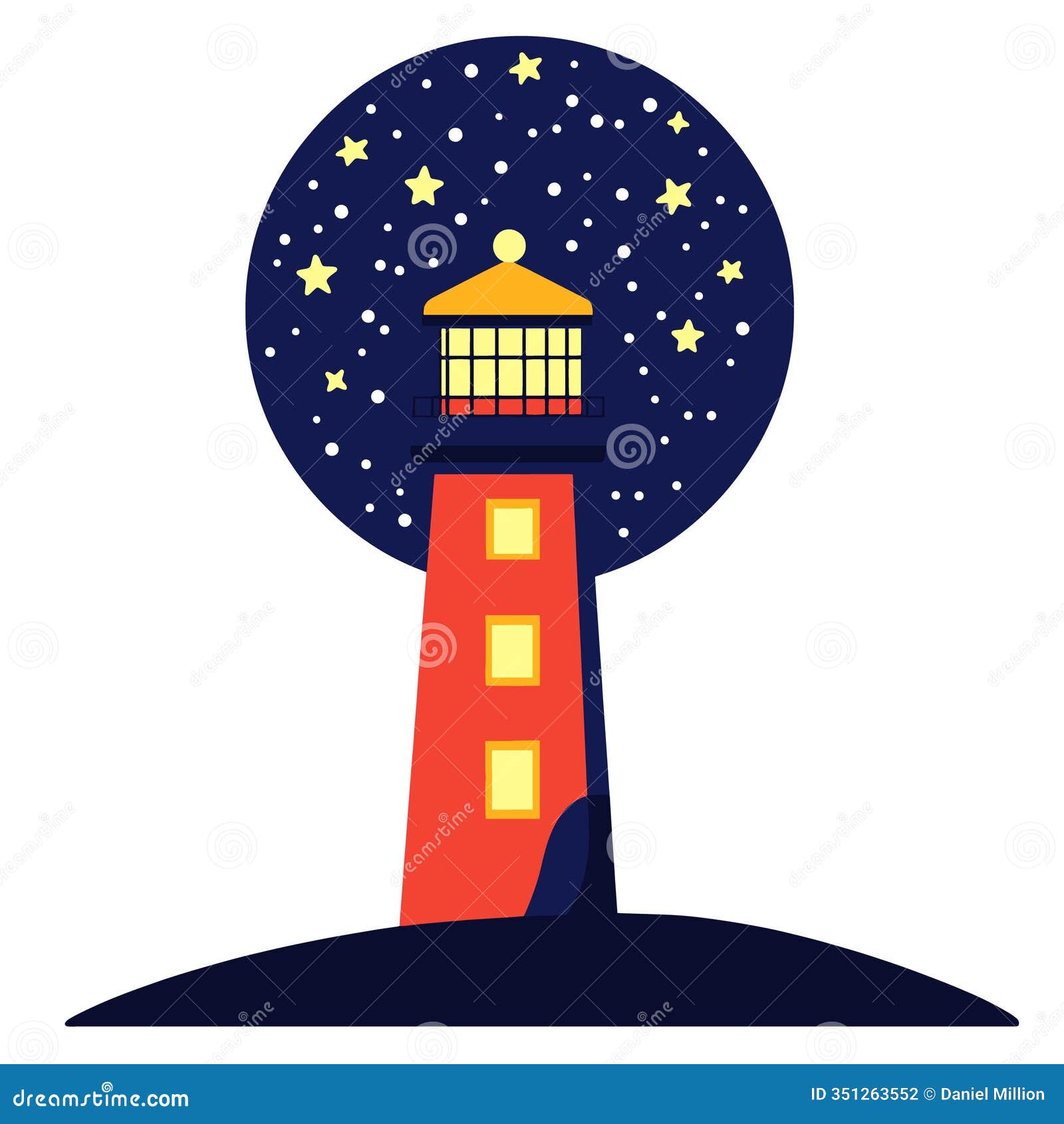 Simple Lighthouse. Vector Illustration | CartoonDealer.com #87799648