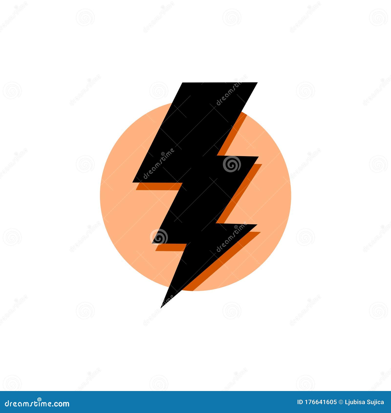 Simple Lightning Bolt Icon Vector Illustration | CartoonDealer.com ...