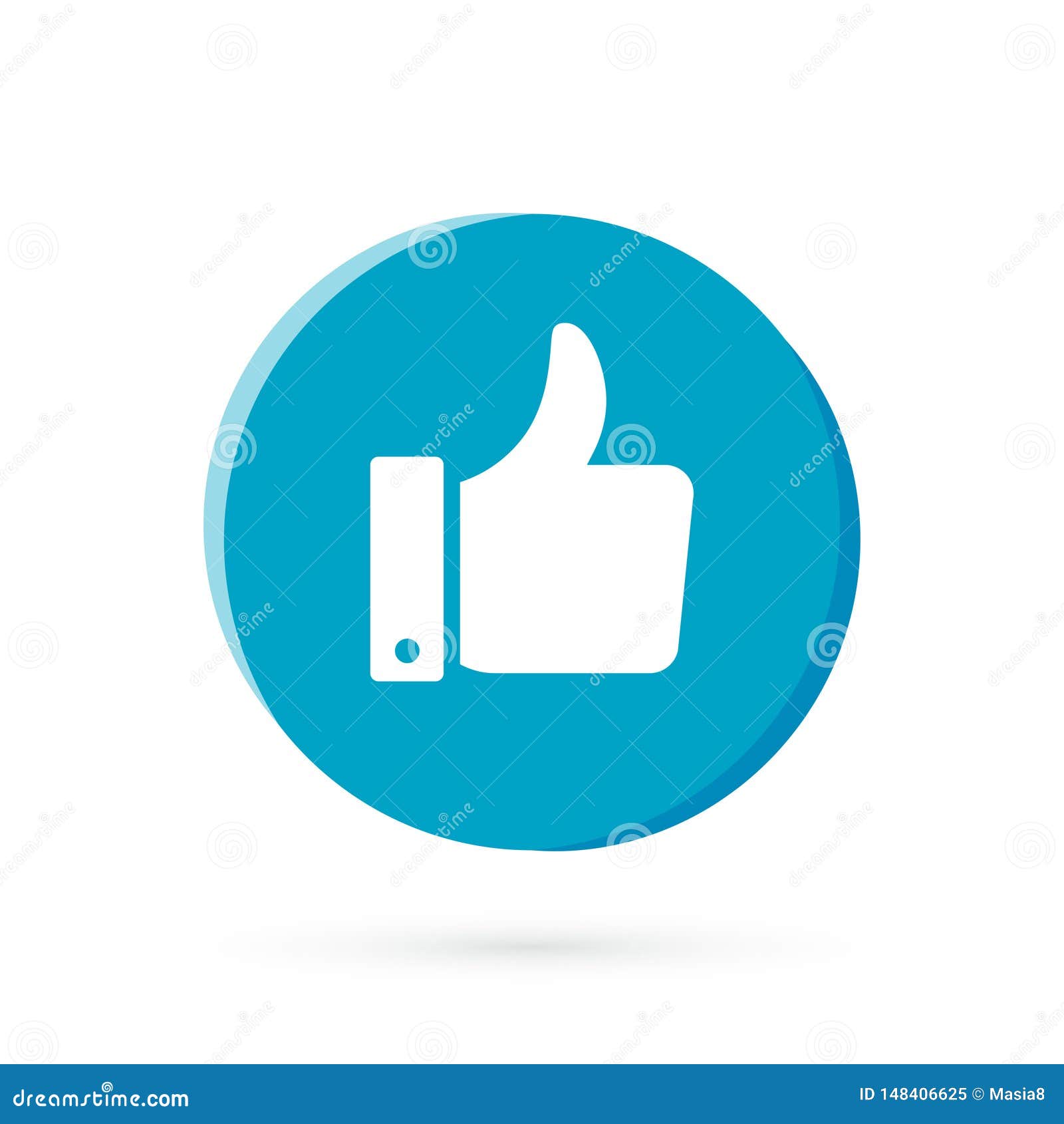 Simple Like Icons Of Social Media With Four Colors Royalty-Free ...