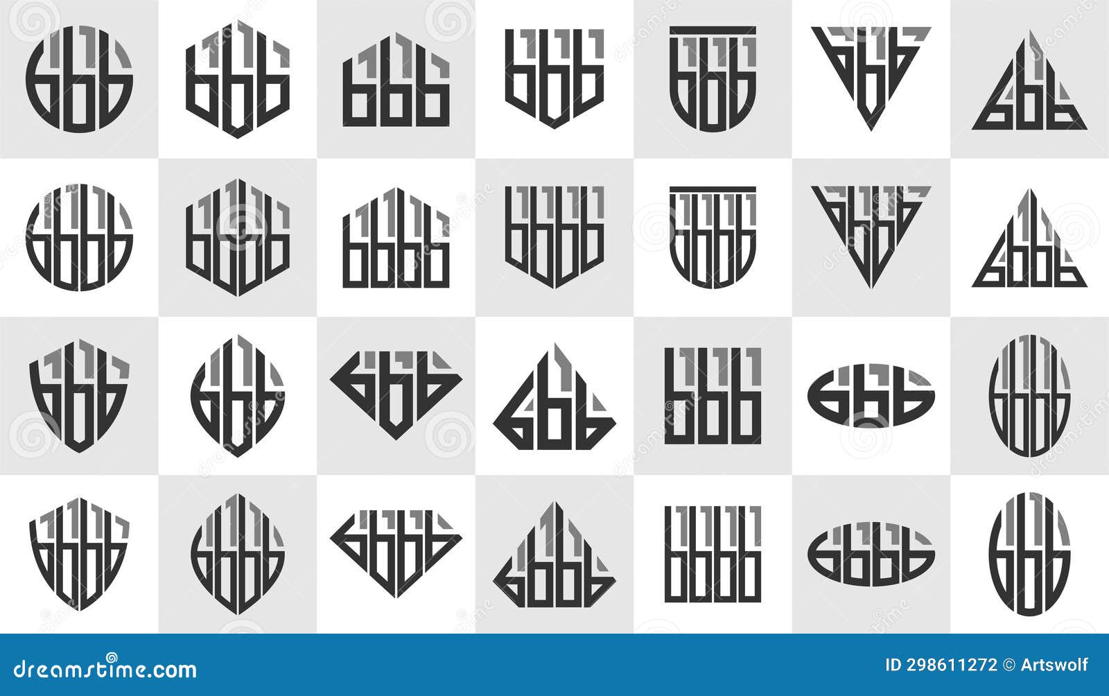Simple Line Abstract Lowercase Letter B BBB BBBB Logo Design Set Stock ...