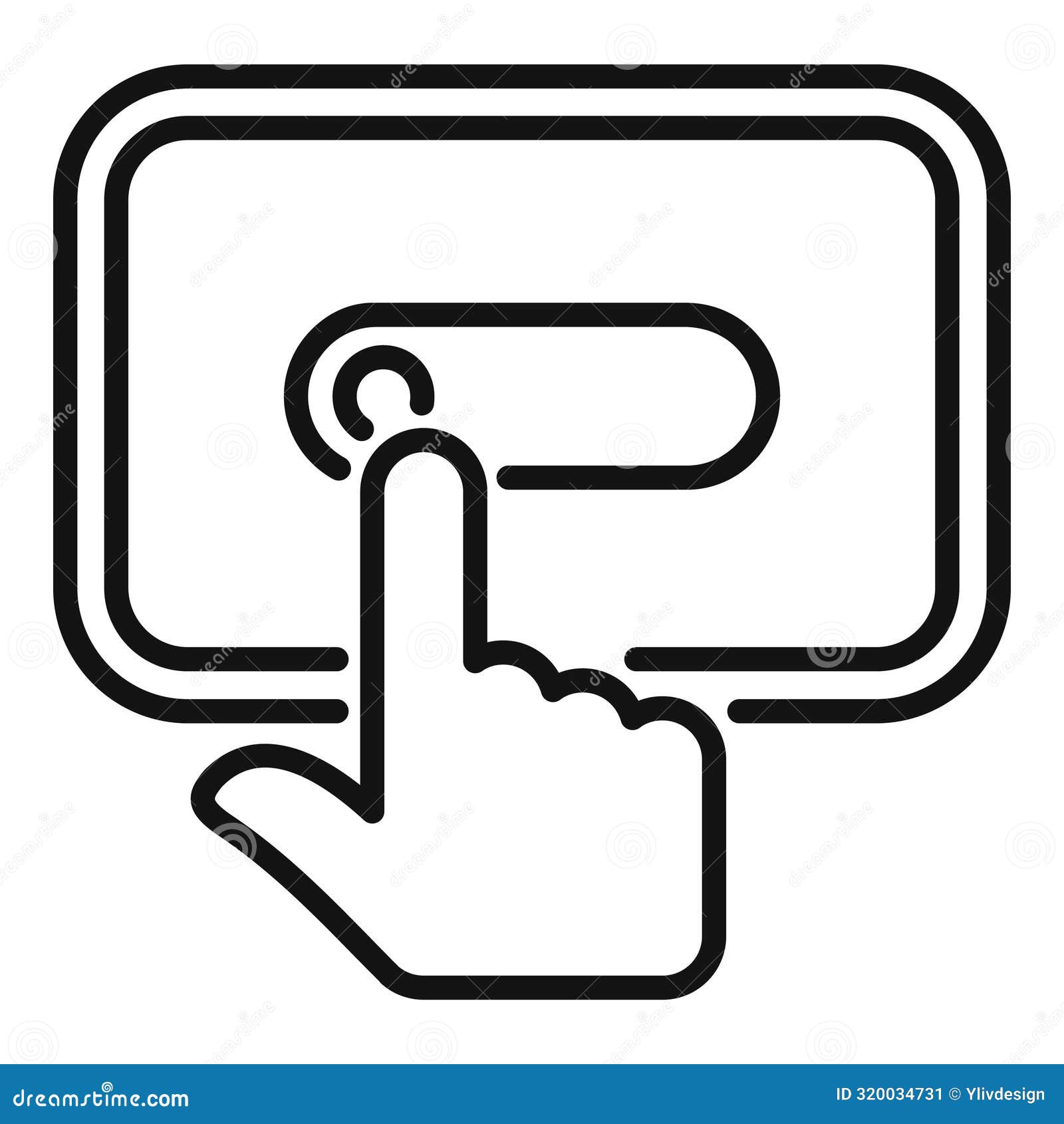 Touchscreen Icon with Finger Tap Illustration Stock Vector ...