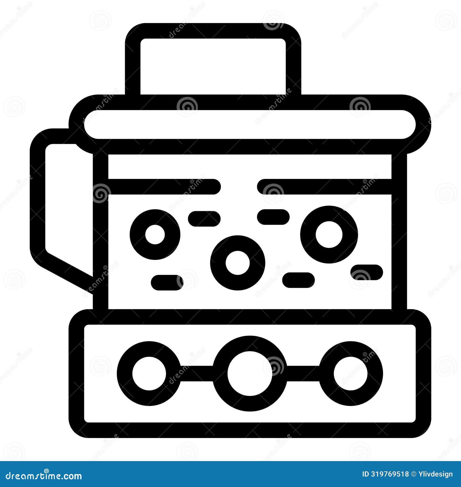 Black and White Icon of a Copy Machine Stock Illustration ...
