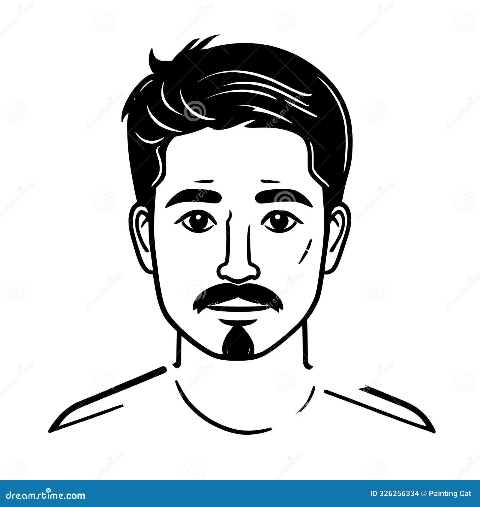 Simple Line Art Icon Of A Resourceful Man. Vector Illustration ...
