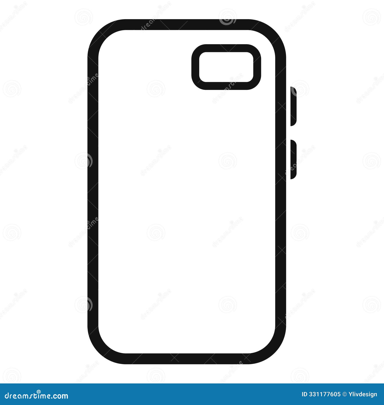 Back Side of Smartphone Showing Camera and Buttons Icon Stock ...