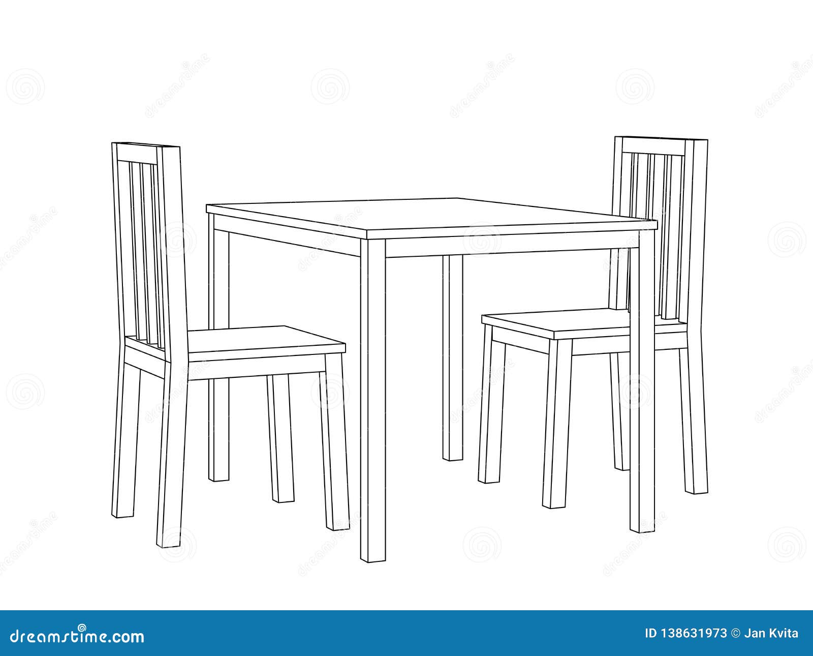 Table Perspective Drawing