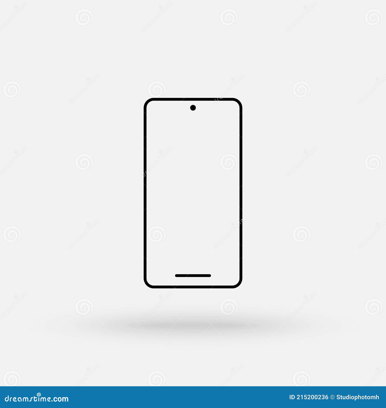 Simple Line of Cell Phone Vector Icon. Vector Simple Modern Icon Design ...