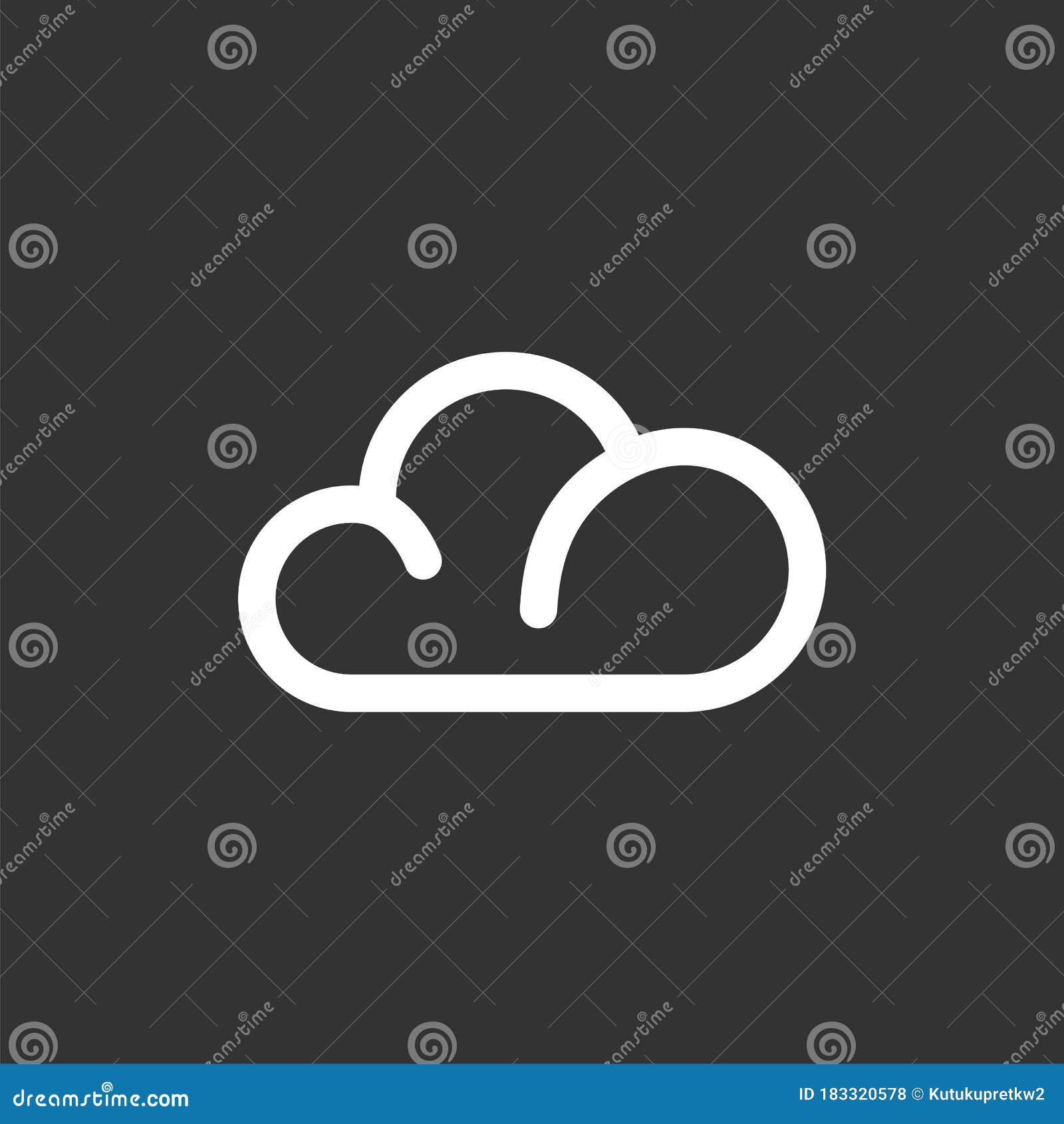 Simple Line Cloud Logo Template Illustration Design. Vector EPS 10 ...