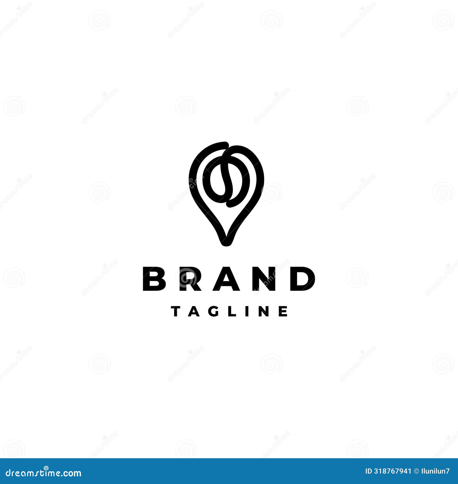 Simple Line Coffee Spot Logo Design Stock Vector - Illustration of food ...
