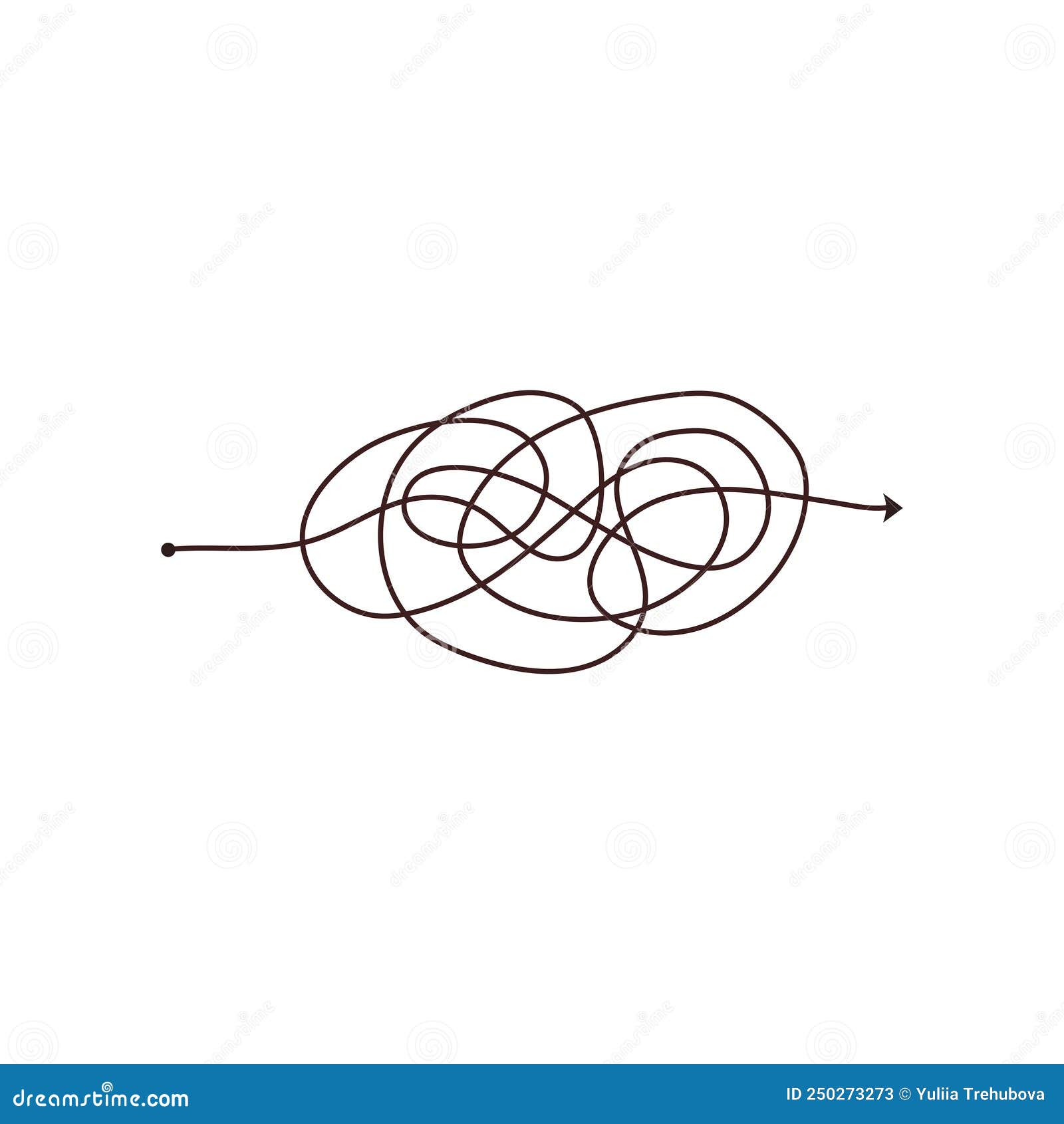 Simple Line and Complex Easy Way. Scribble Doodle Chaos Mindset ...