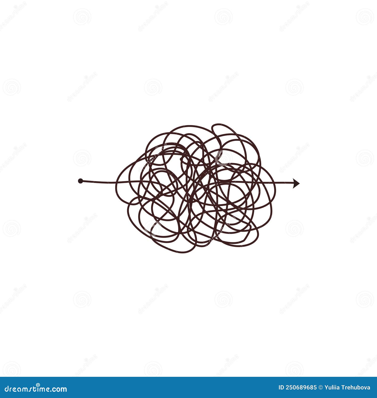 Easy And Chaos Way Complex. Simple And Difficult Arrow Concept ...