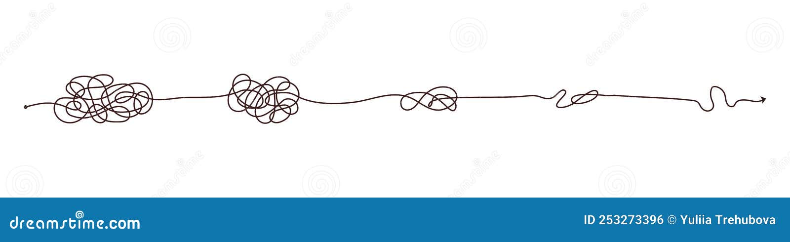 Simple Line and Complex Easy Way. Scribble Doodle Chaos Mindset ...