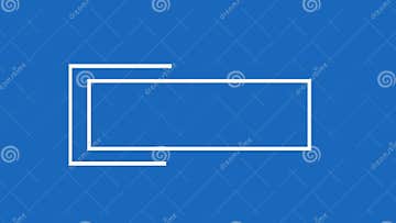 Simple Line Creating a Rectangle Animation Stock Illustration ...