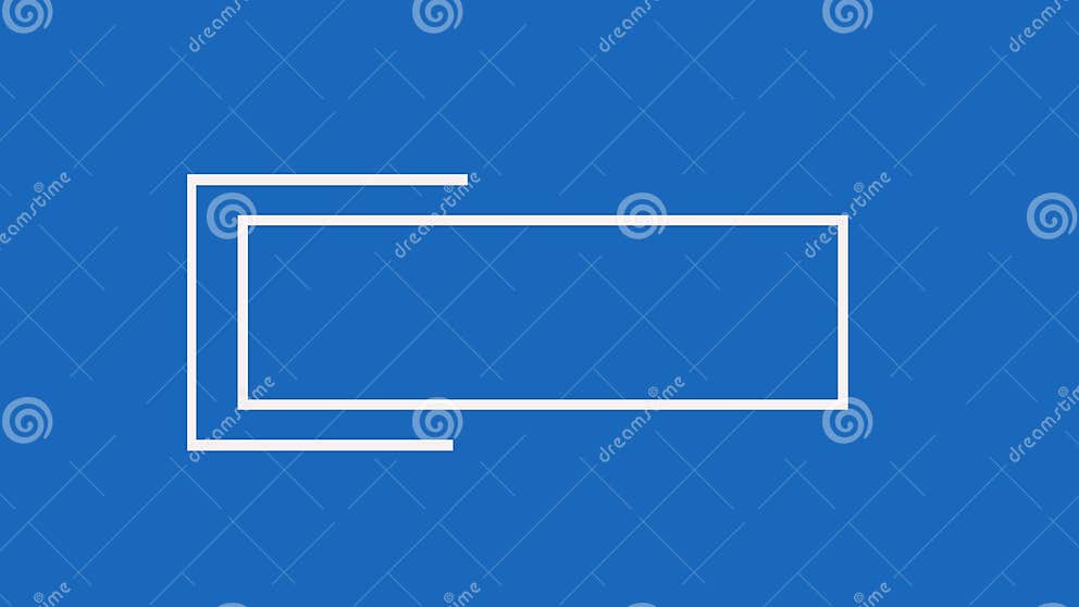 Simple Line Creating a Rectangle Animation Stock Illustration ...
