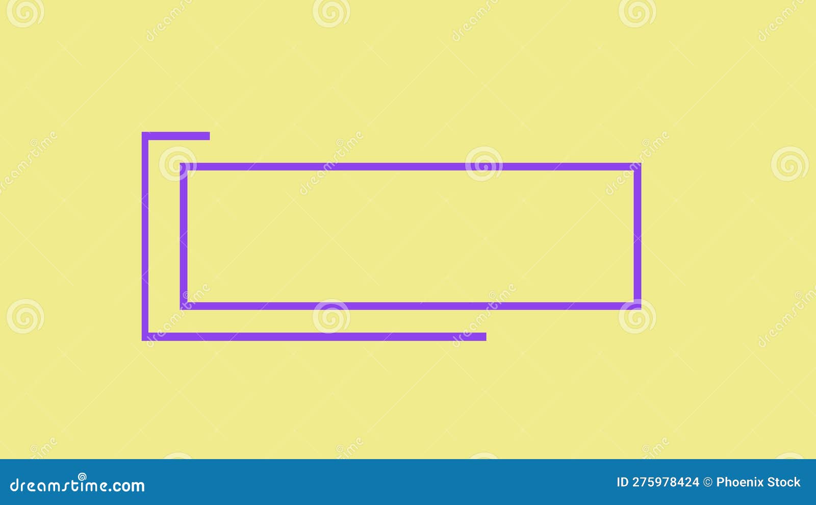 Simple Line Creating a Rectangle Animation Stock Illustration ...