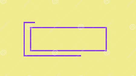 Simple Line Creating a Rectangle Animation Stock Illustration ...