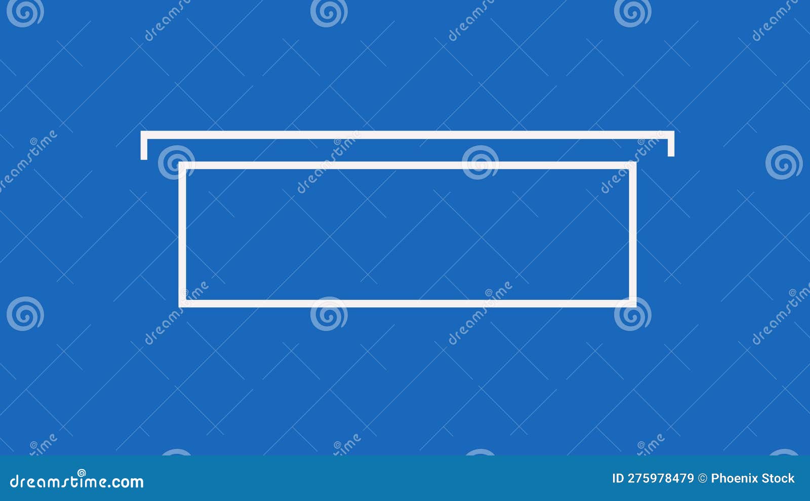 Simple Line Creating a Rectangle Animation Stock Illustration ...