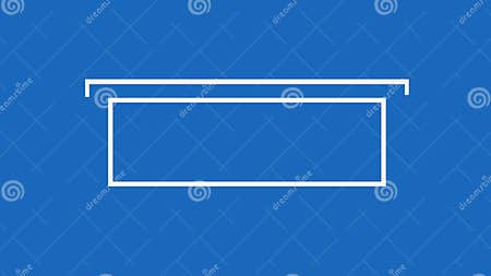 Simple Line Creating a Rectangle Animation Stock Illustration ...