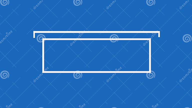 Simple Line Creating a Rectangle Animation Stock Illustration ...
