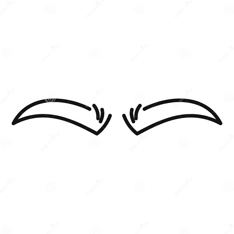 Eyebrows Forming Surprised Expression on Face Stock Vector ...