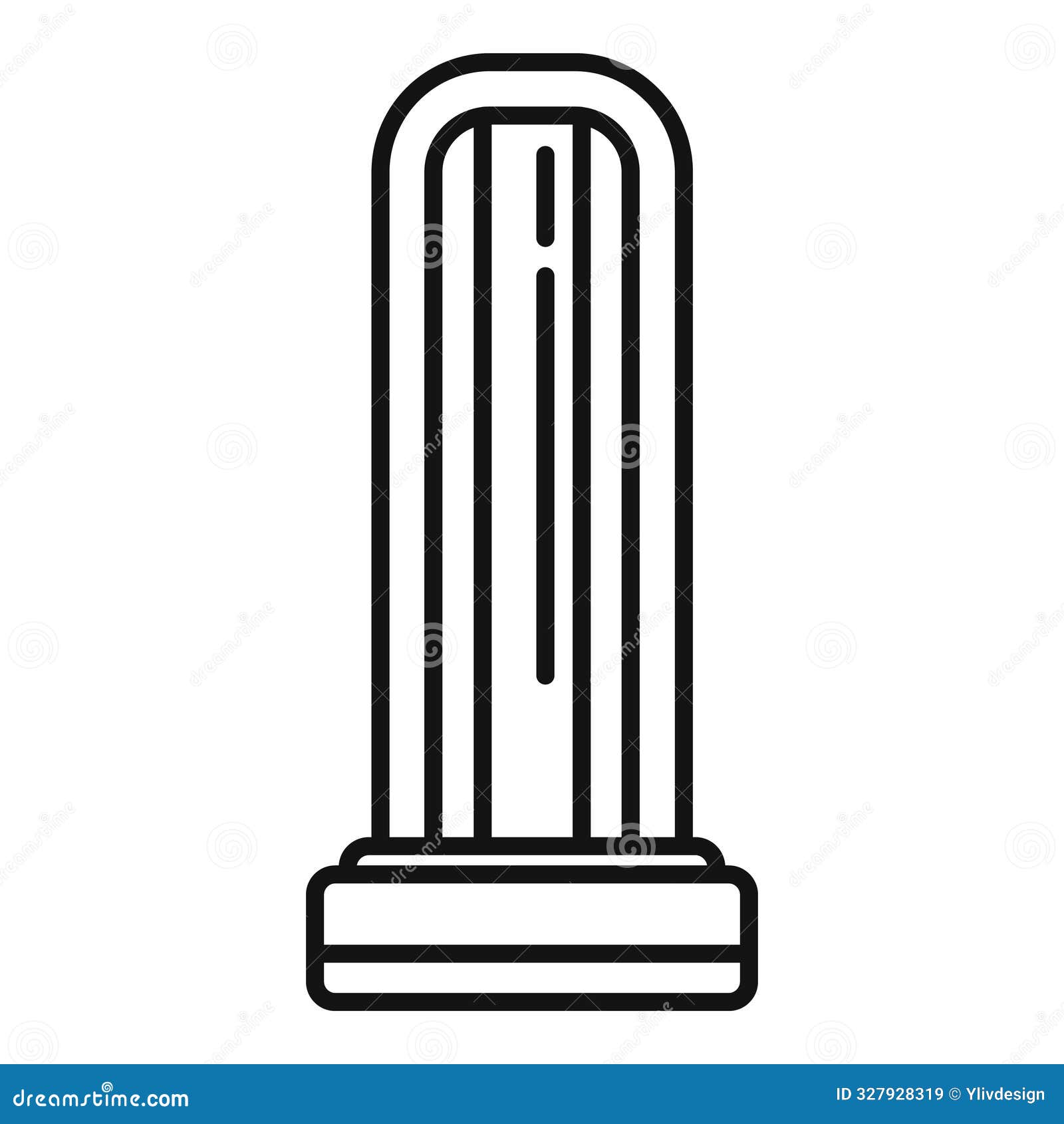 Antique Column Displaying Ancient Greek Architecture Style Stock Vector ...