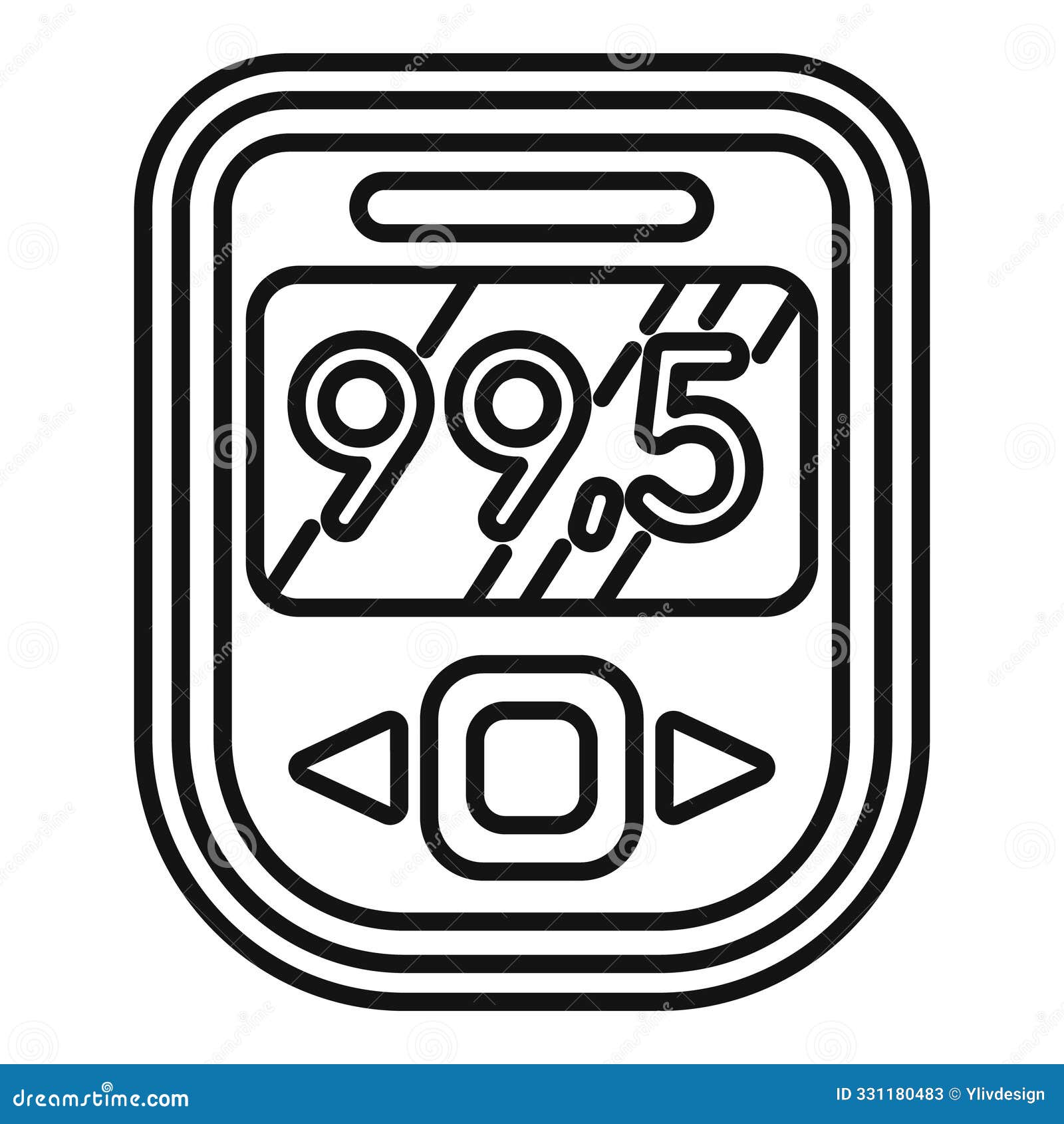 Glucometer Showing Blood Glucose Level Icon Stock Vector - Illustration ...