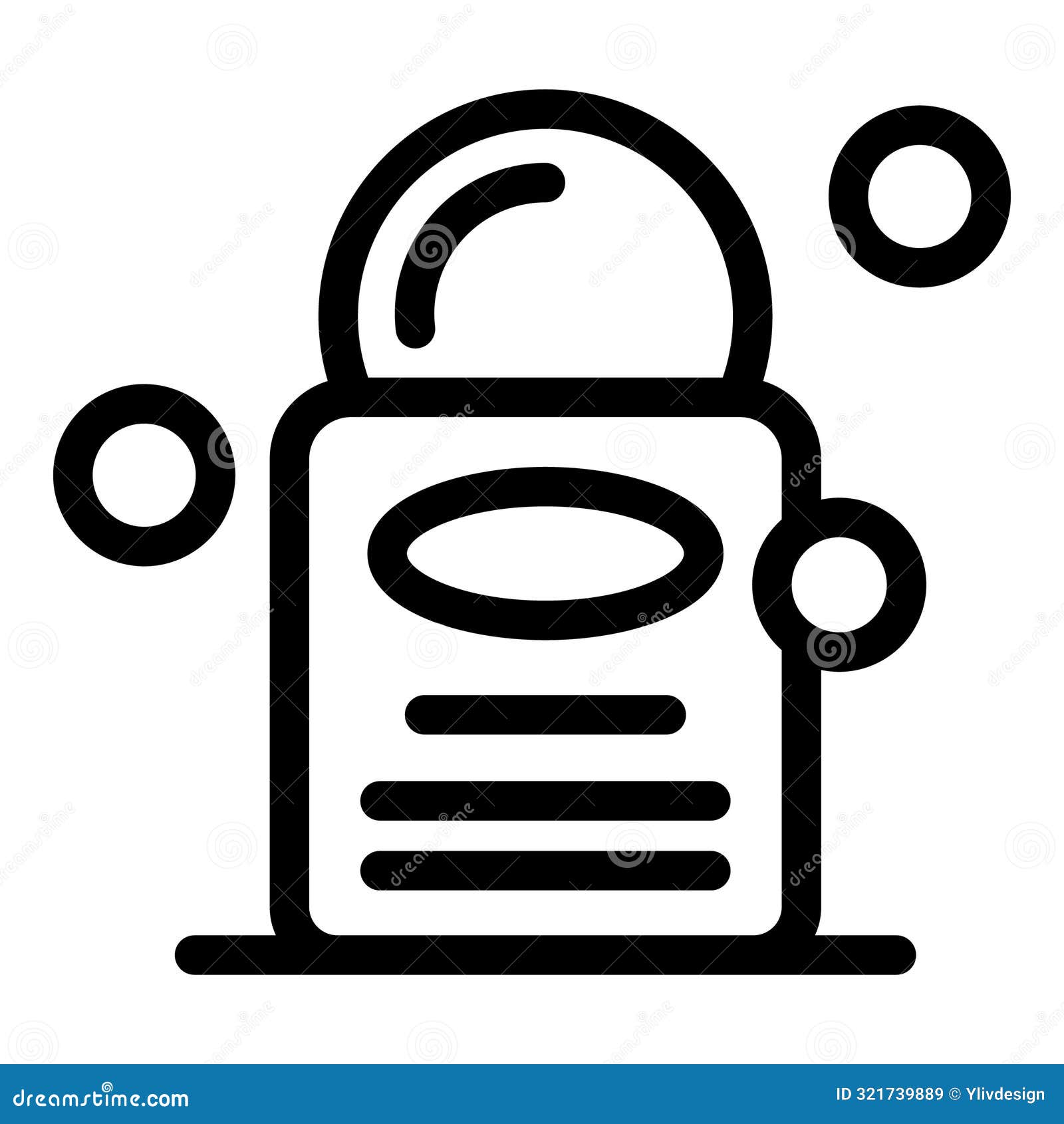 Simple Line Drawing of a Space Capsule Floating in Orbit Stock Vector ...