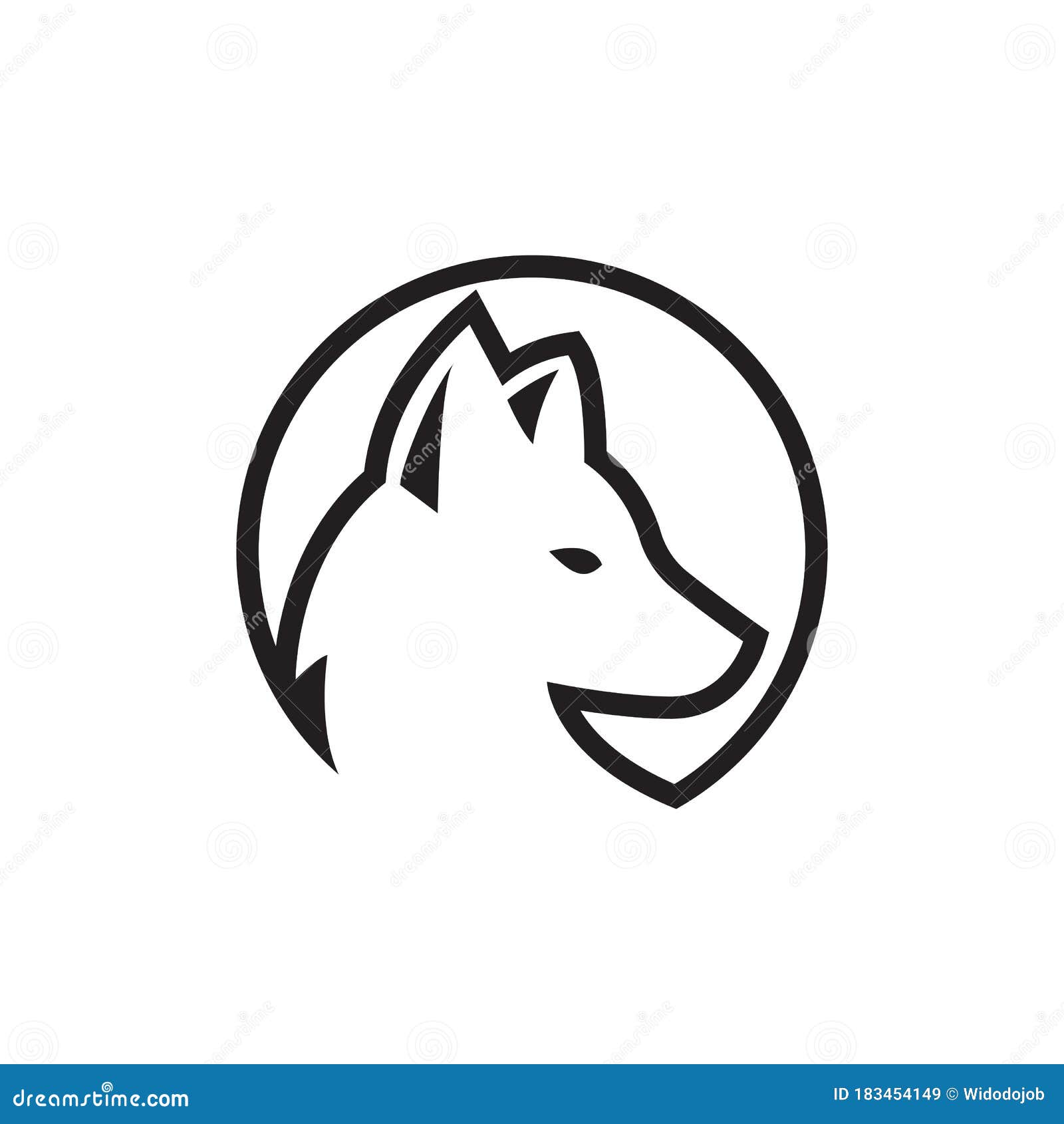 Simple Line Fox Icon Symbol Vector Stock Vector - Illustration of ...