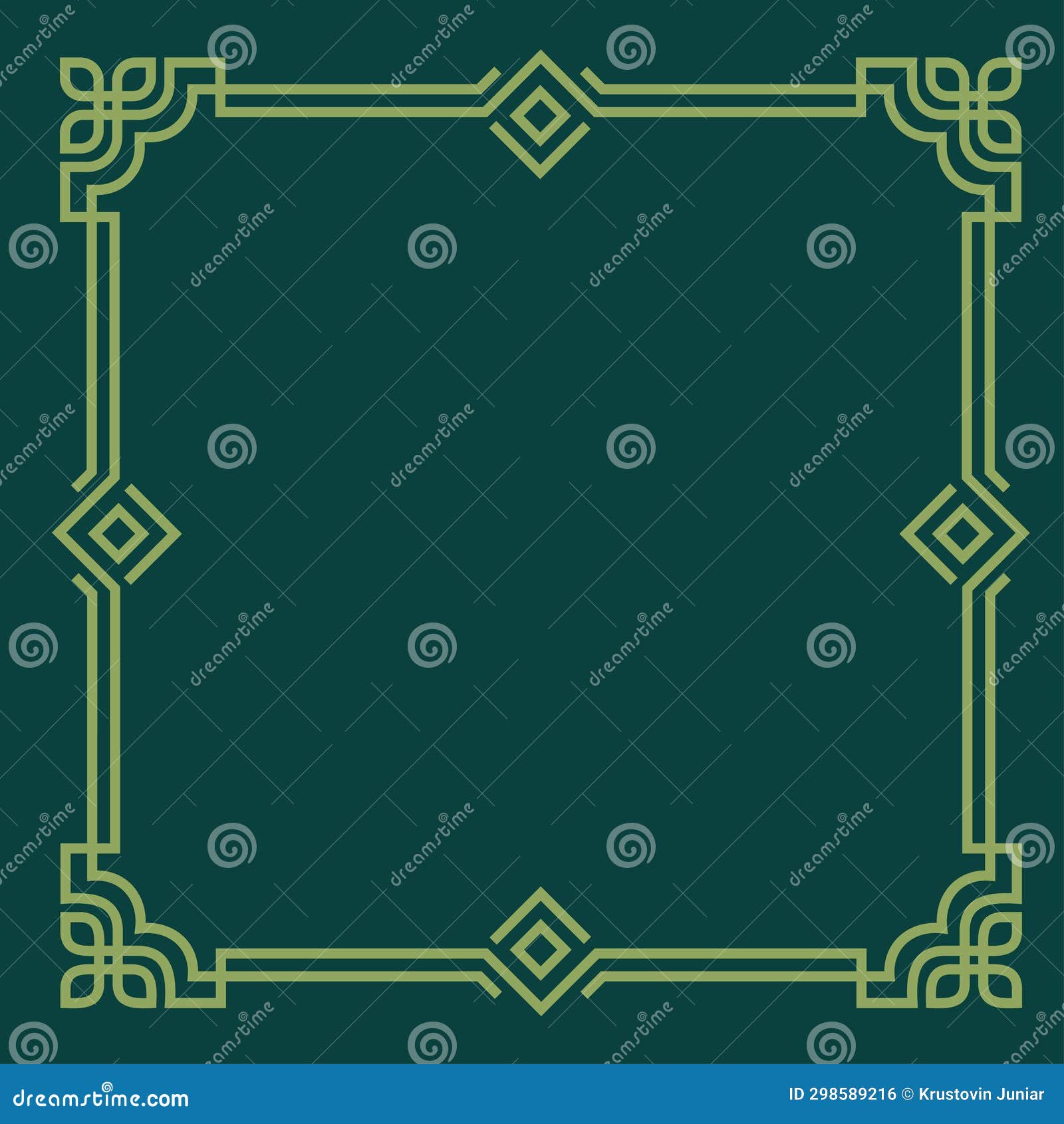 Simple Line Frame Border Decorative Vector Stock Vector - Illustration ...