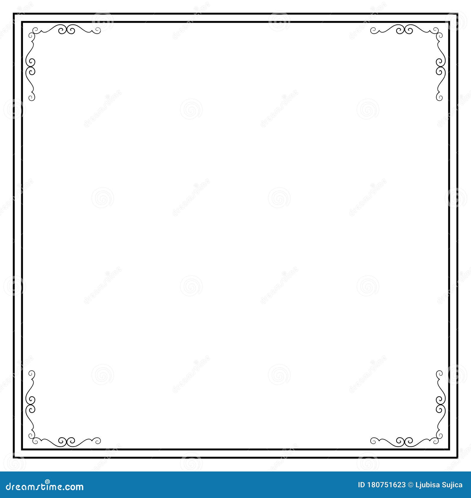 Borders Black And White Simple