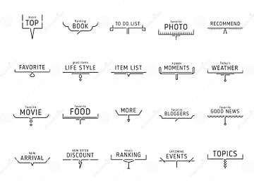 Simple Line Frame, Border Text Decoration Element Stock Vector ...