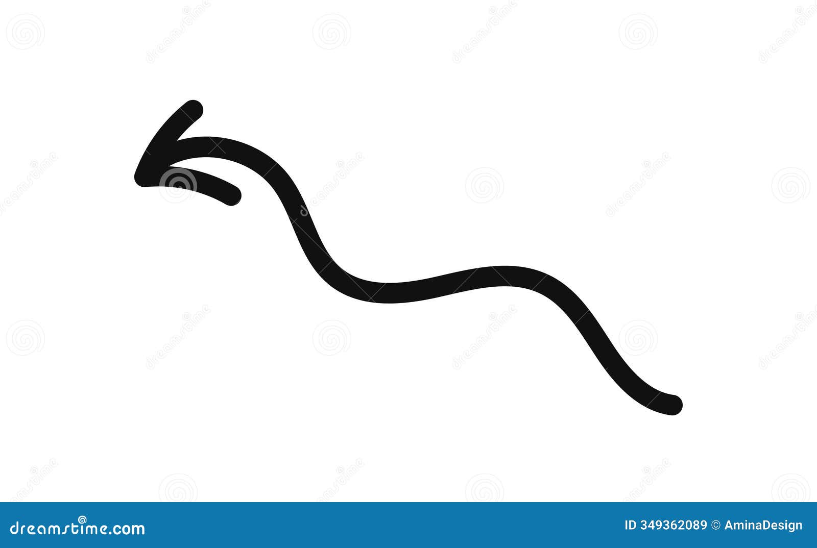 Simple Line Hand Drawn Black Arrow Stock Illustration - Illustration of ...