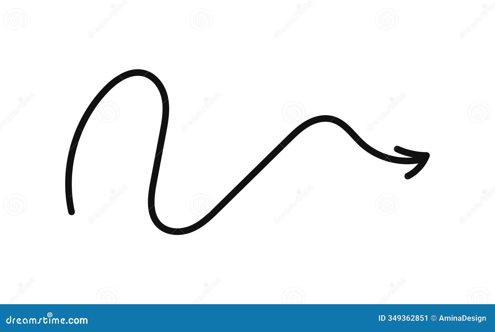 Simple Line Hand Drawn Black Arrow Stock Illustration - Illustration of ...