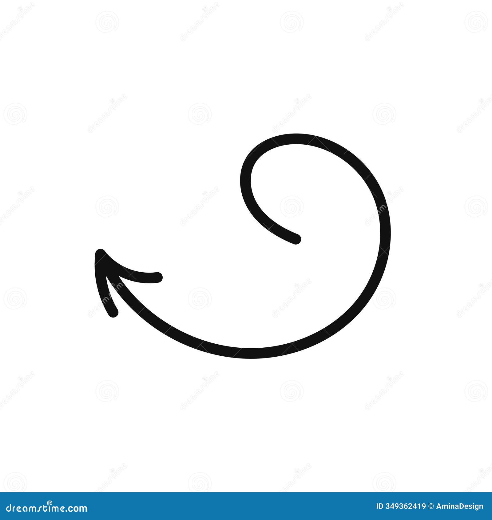 Simple Line Hand Drawn Black Arrow Stock Vector - Illustration of ...