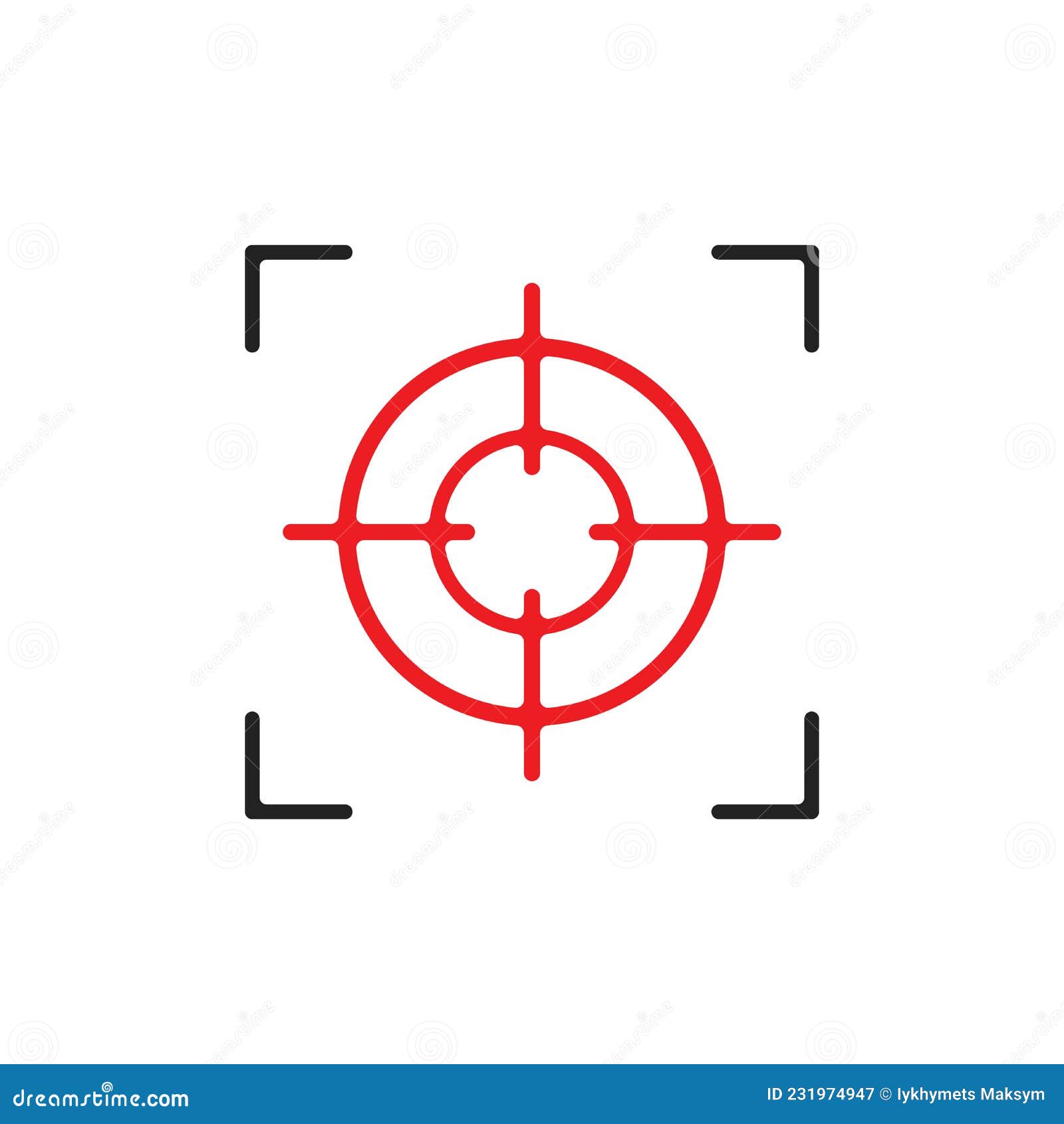 Simple Line Icon Set, Target Business Sign. Vector Illustration Stock ...