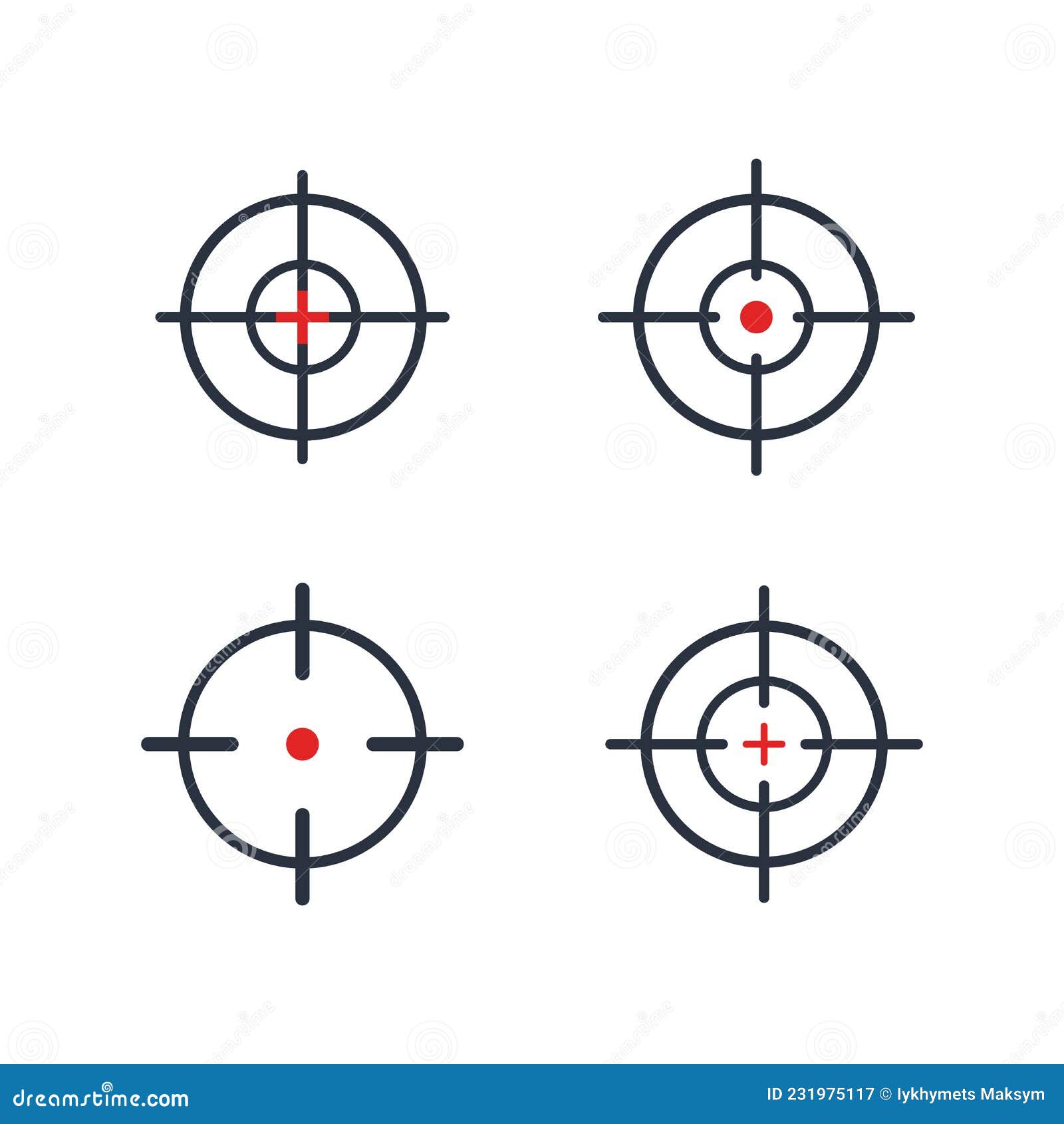 Simple Line Icon Set, Target Business Sign. Vector Illustration Stock ...