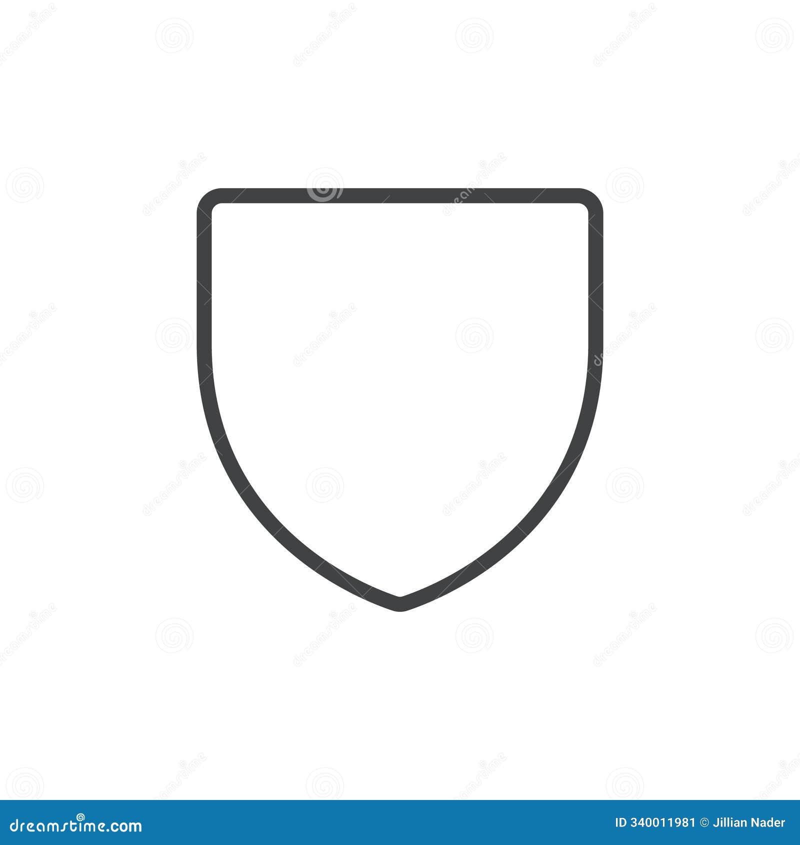 Simple Line Icon of a Shield, Symbolizing Protection or Security Stock ...