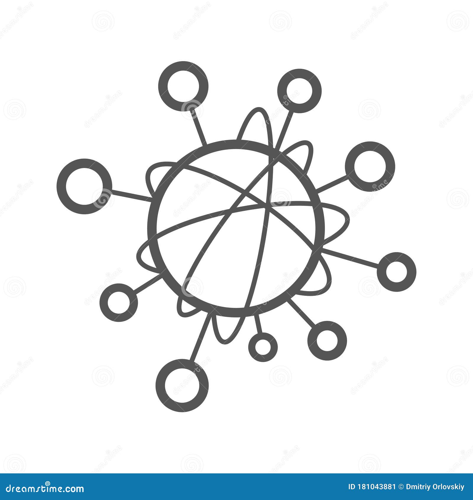 Simple Line Icon To Represent the Internet of Things IoT Concept. a ...