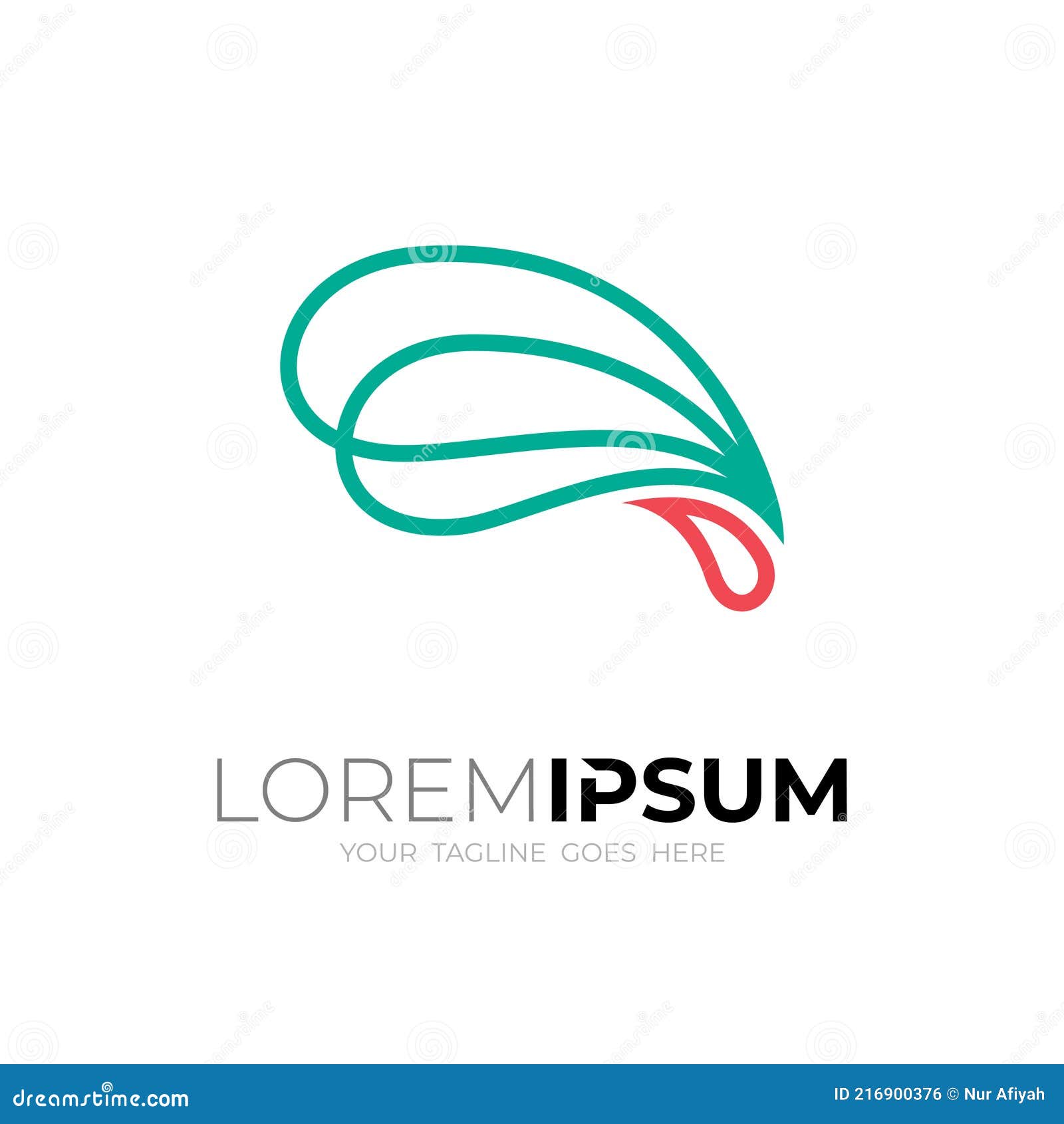 Simple Line Logo with Brain Design Vector, Line Style Stock Vector ...