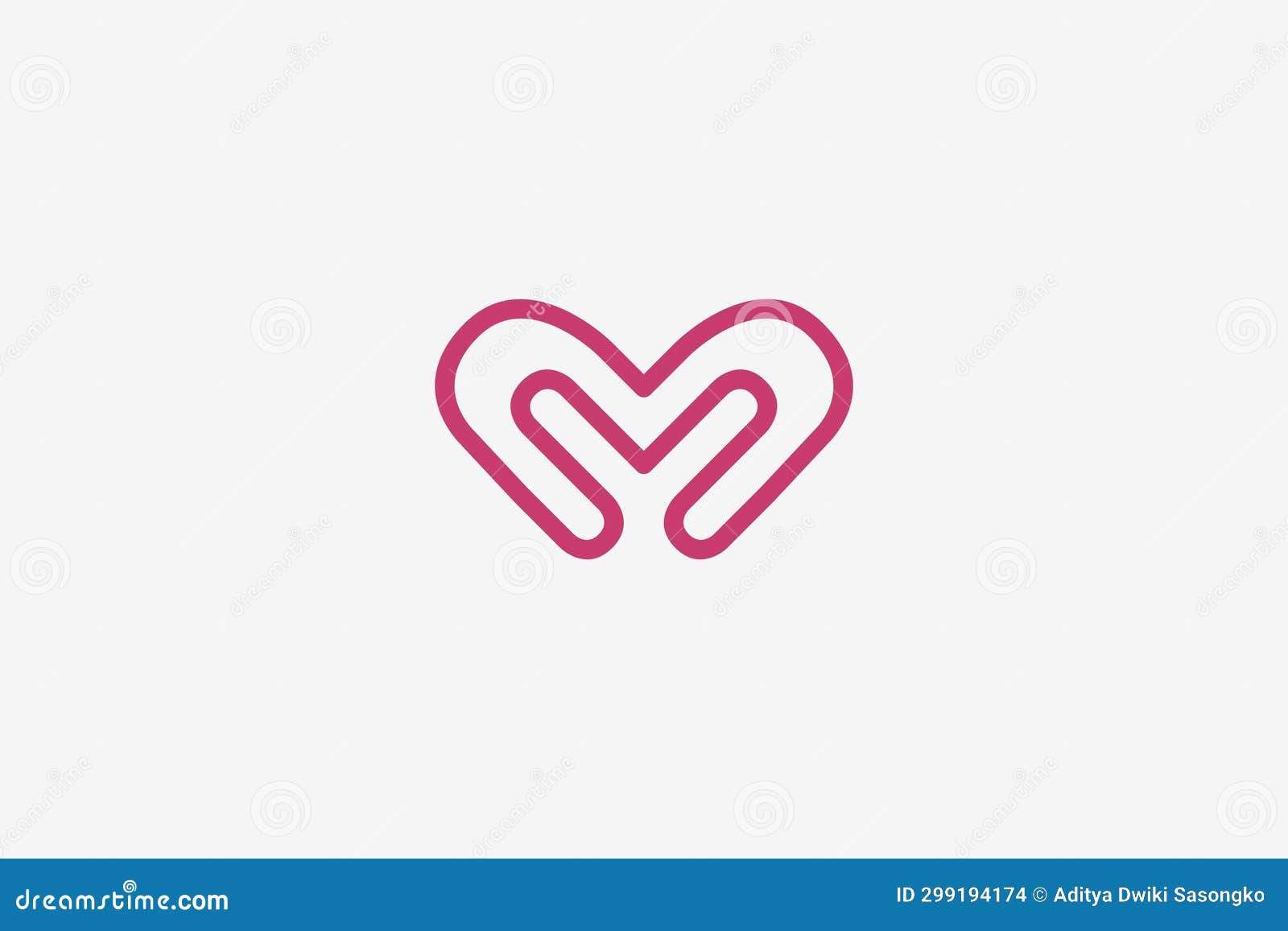 Simple line love logo stock vector. Illustration of concepts - 299194174
