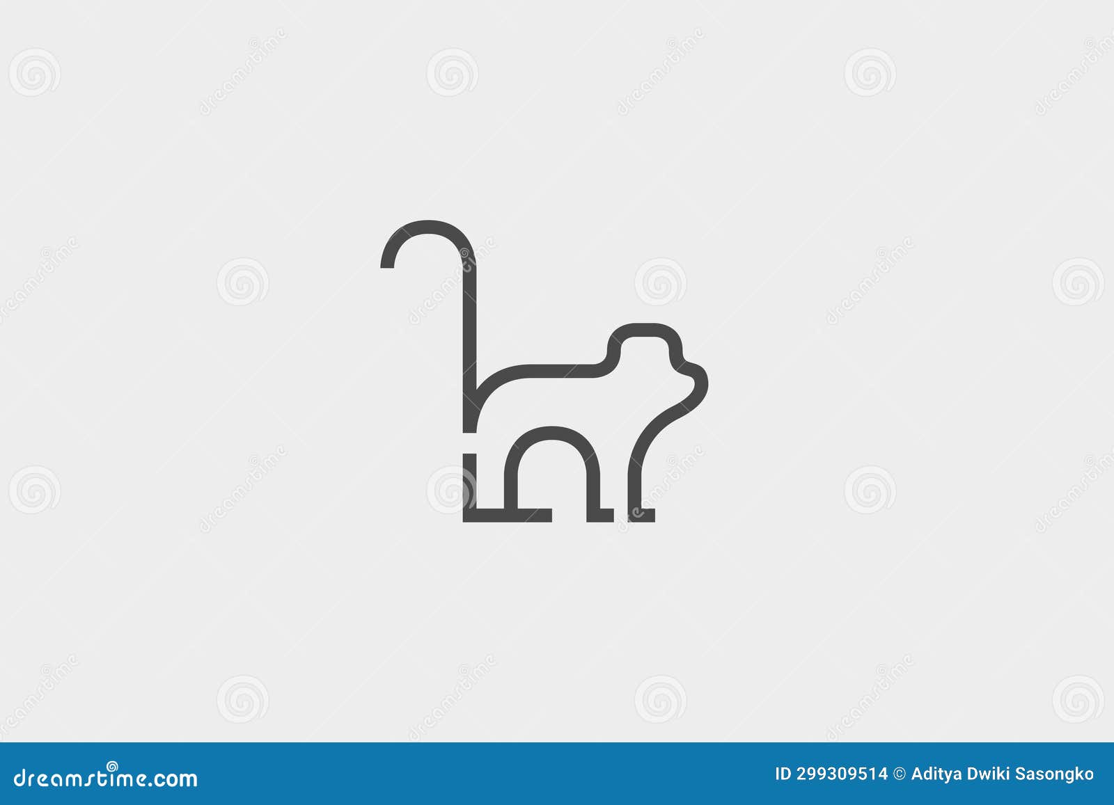 One Line Monkey Drawing. Vector Animal Chimpanzee Face | CartoonDealer ...