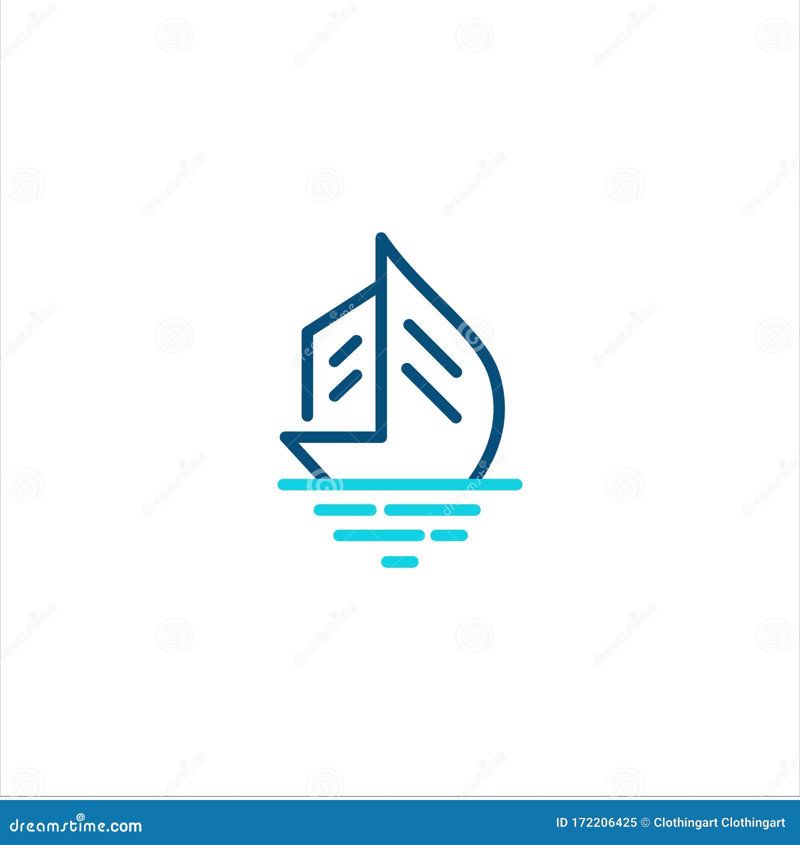 Simple Line Ship Logo Design Concepts Stock Illustration - Illustration ...