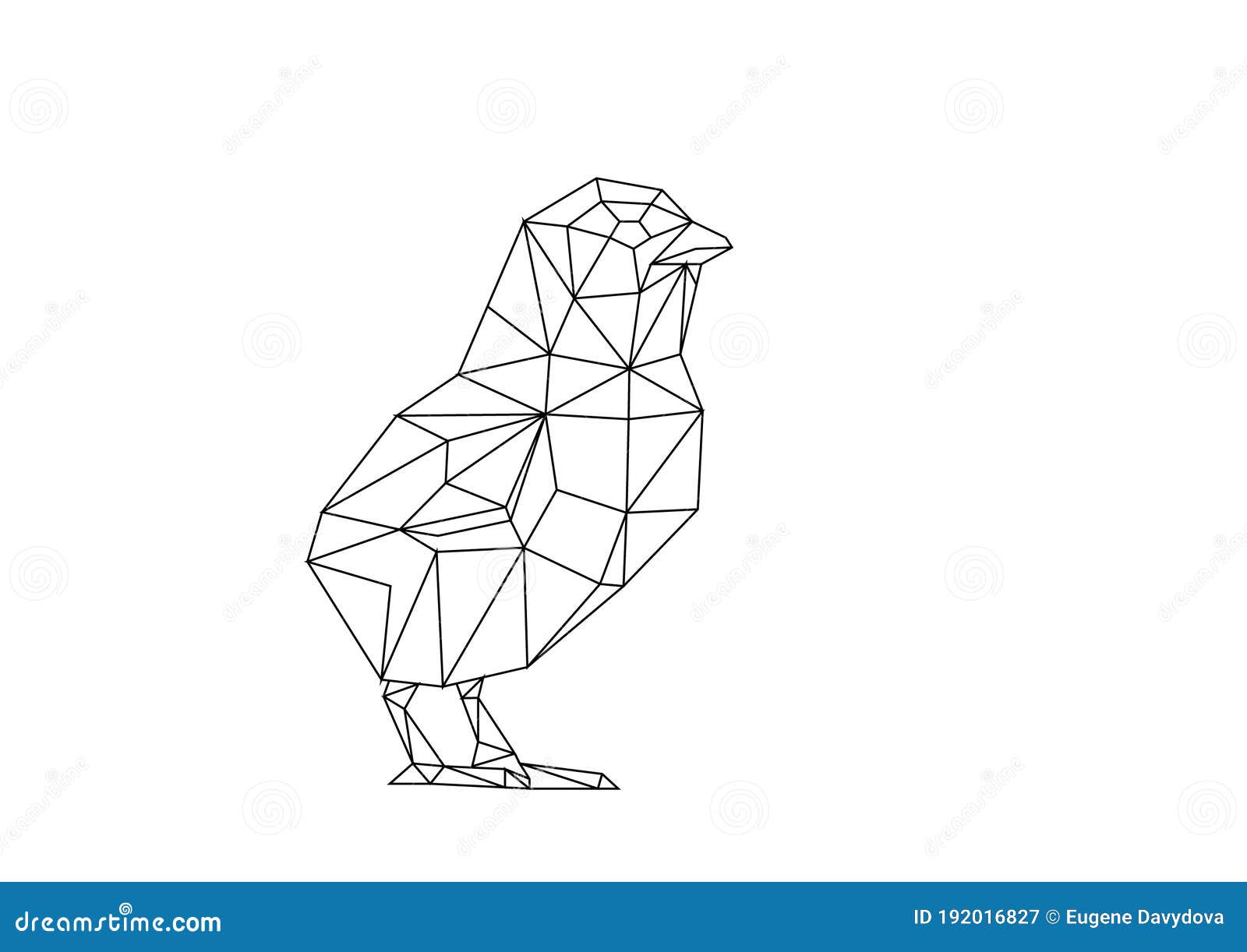 Simple Line Vector Polygone Art of Chicken Stock Vector - Illustration ...